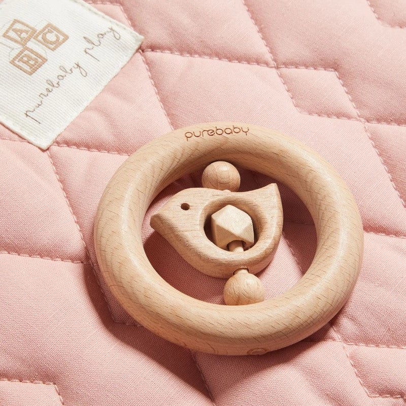 Wooden Purebaby Birdy Teething Ring – Home of Hart
